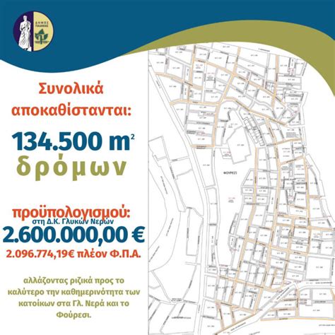 Δήμος Παιανίας Προκηρύχθηκε το έργο της οδοποιίας στα Γλυκά Νερά