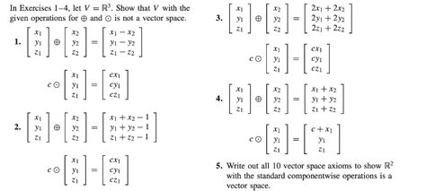 Solved In Exercises Write The Vector Equation As An Chegg