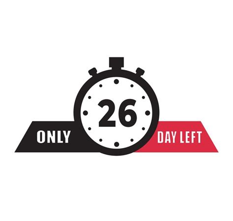 Premium Vector 26 Day Left Countdown Discounts And Sale Time 26 Day