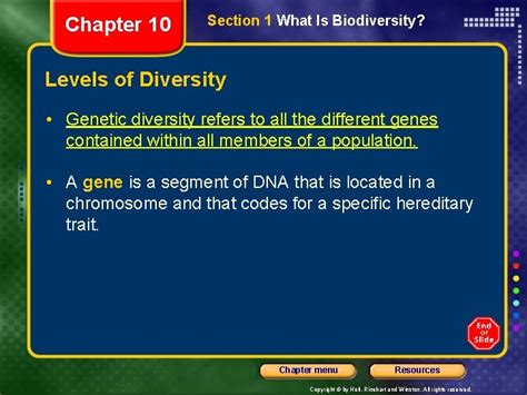 Chapter 10 Biodiversity Table Of Contents Section 1