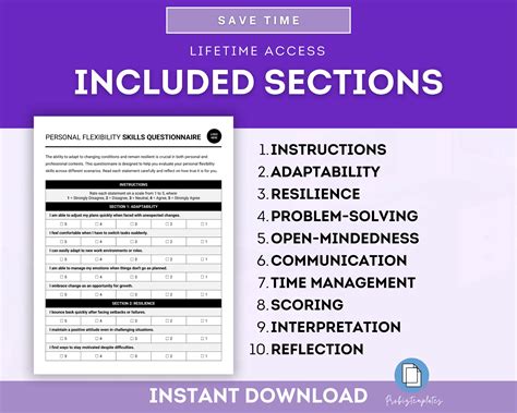 Personal Flexibility Skills Questionnaire Template Probiztemplates