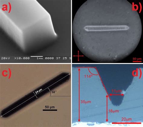 A SEM Image Of The A Waveguide Without Cladding B Optical Microscope Download Scientific