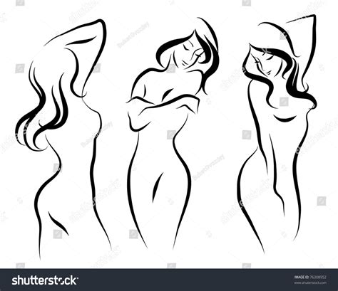 Three Beautiful Vector Woman Stock Vector Royalty Free Shutterstock