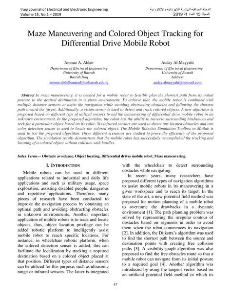 (PDF) Maze Maneuvering and Colored Object Tracking for Differential ...