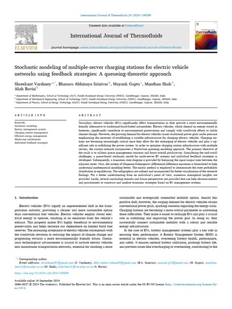 Stochastic Modeling Of Multiple Server Charging Stations 2024