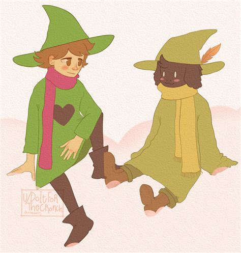 Made This Lil Sketch Of Snufkin From Moomins And Ralsei Cosplaying As Each Other I Wonder If
