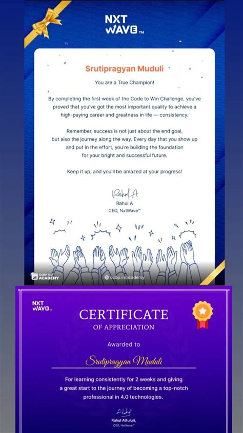 This Is Starting Of My Journey In Nxtwave Ccbp 40continues Capacity