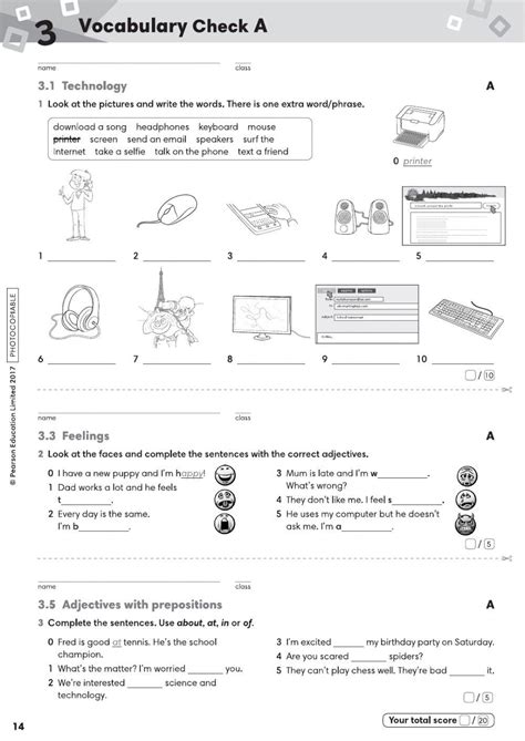 Vocabulary Revision Go Getter 2 Unit 3 Online Exercise For Live