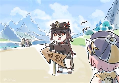 Hu Tao Sangonomiya Kokomi Diona Lynette And Kirara Genshin Impact Drawn By Xinzoruo Danbooru