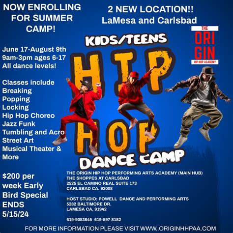 Camps The Origin Hip Hop Performing Arts Academy