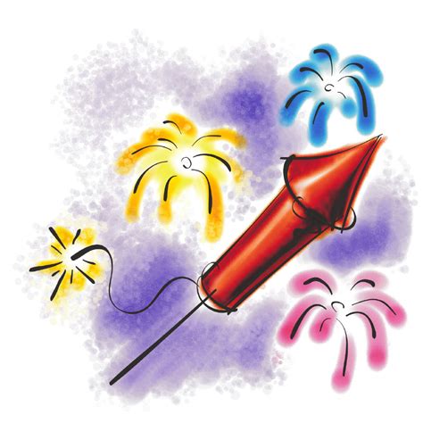 Cartoon Fireworks Clip Art