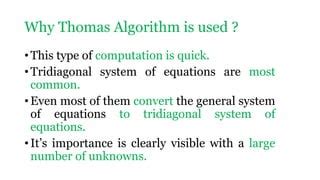 Thomas algorithm | PPTX