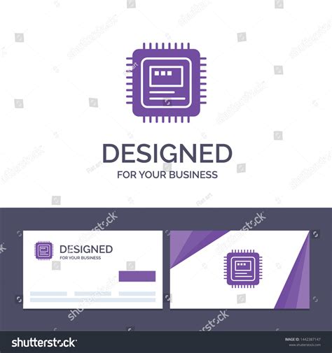 Creative Business Card Logo Template Cpu Stock Vector Royalty Free