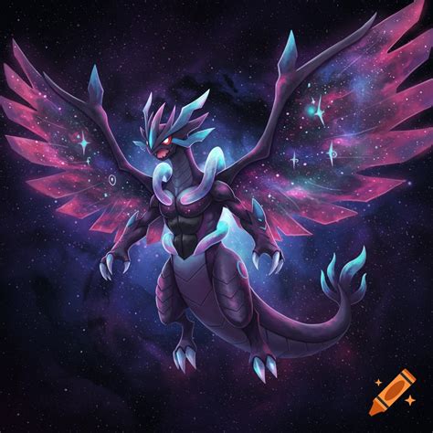 A Cosmic Dragon Like Pokemon Flying Through Space On Craiyon