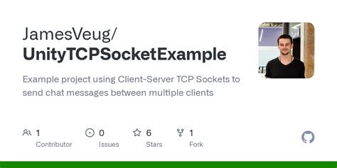 github jamesveug unitytcpsocketexample example project using client