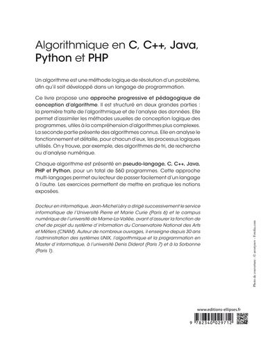 Algorithmique En C C Java Python Et Php De Jean Michel L Ry Grand Format Livre Decitre