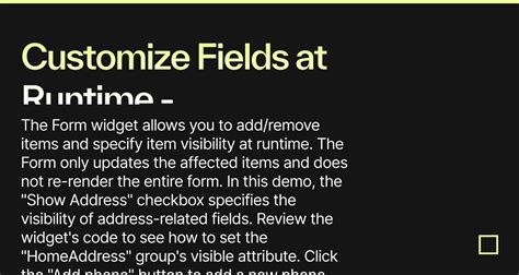Customize Fields At Runtime Devextreme Form Codesandbox