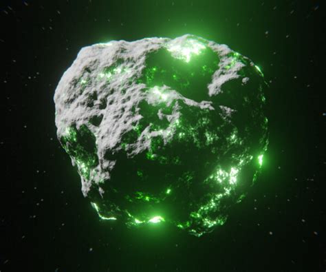 Artstation Asteroid With Procedural Texture Meteoroid Rock