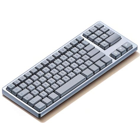 Isometric Computer Keyboard On Background For Tech And Office Designs Premium Ai Generated Image
