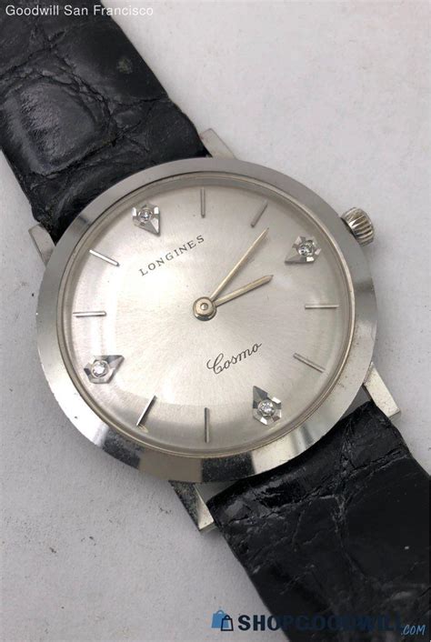 Vintage Longines 14k Gold Cosmo 1100 Diamond Dial Manuel Movement