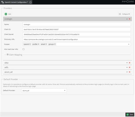 Configuration Pimcore Development Documentation