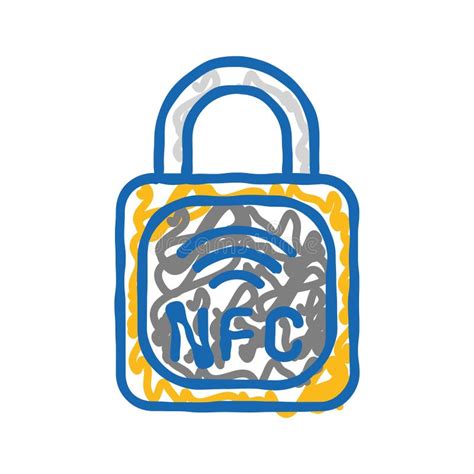 Security Nfc Technology Icon Doodle Illustration Stock Illustration Illustration Of Payment