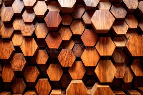 Abstract Hexagon Wood Shape Texture Wooden Timber Wallpaper Background