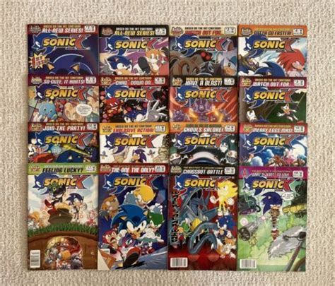 Sonic X Lot Sonic The Hedgehog Comic Lot 1 7 9 11 14 15 17 25