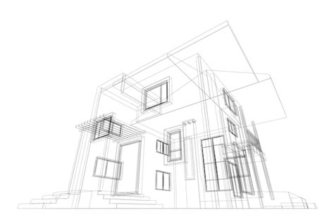 Premium Photo Blueprint D Rendering Construction