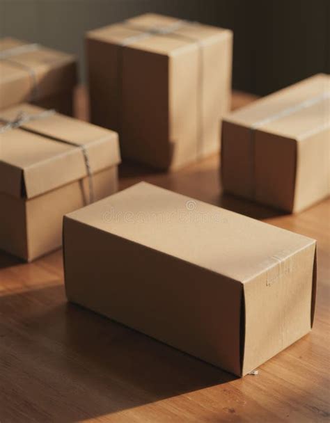 Sustainable Packaging Examples Displayed On A Wooden Surface Stock