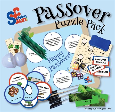 Passover Puzzle Pack Games And Puzzles For Your Seder Great