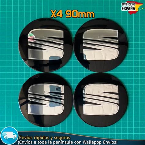 X4 Emblemas Seat 90mm Tapacubos Pegatinas Llantas