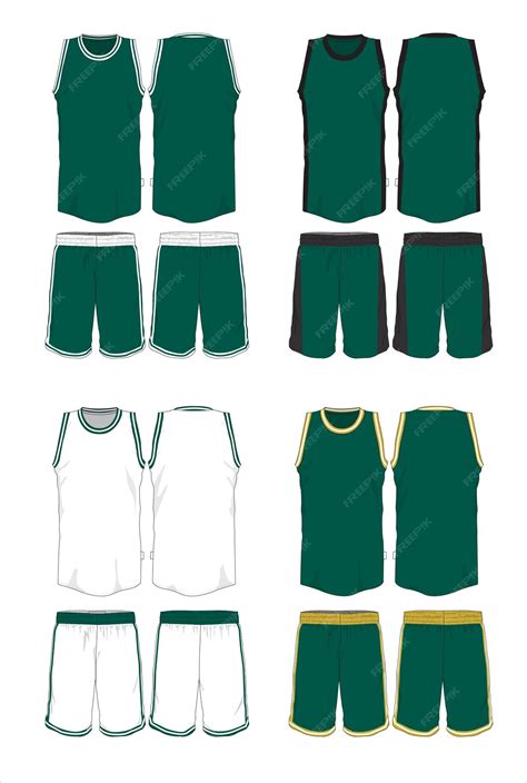 Plantilla De Camiseta De Baloncesto Ropa Vectorial Aislada Vector Premium