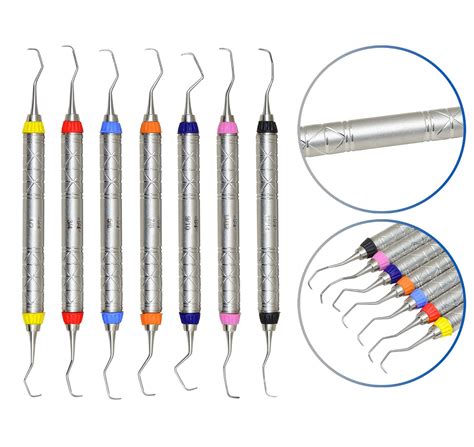 Dental Gracey Curettes Set Of 7 Mediment Instruments
