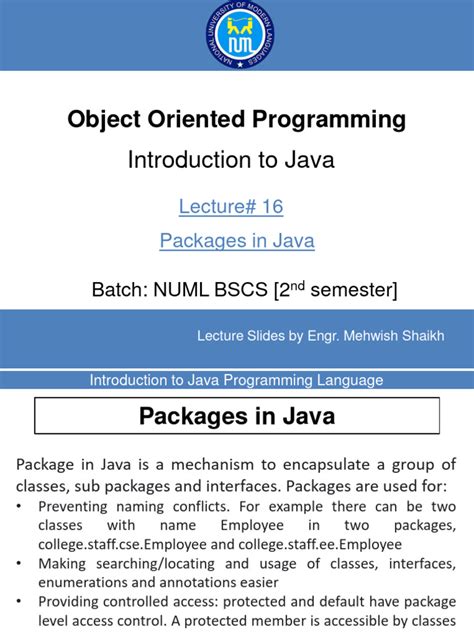Lecture Packages Pdf Class Computer Programming Java Programming Language