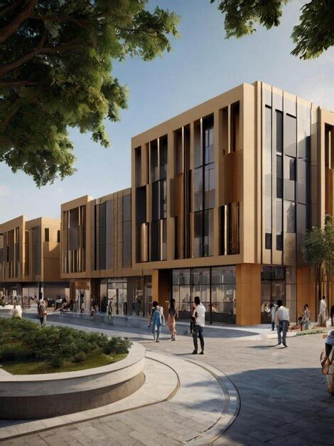 Yikeda Commercial Complex Design Premium Ai Generated Image