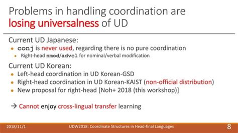 Coordinate Structures In Universal Dependencies For Head Final