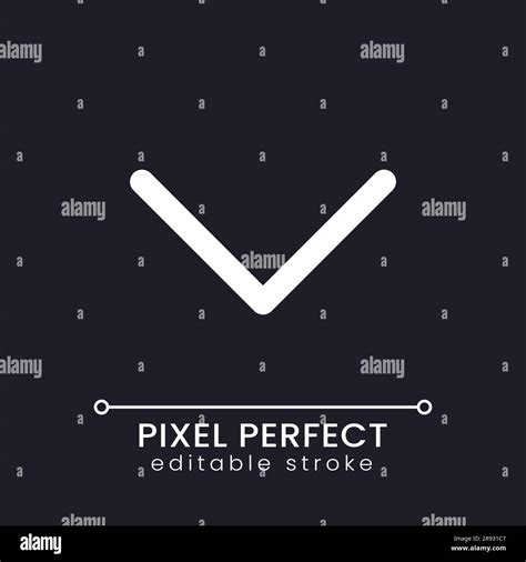 Scroll Down Pixel Perfect White Linear Ui Icon For Dark Theme Stock Vector Image Art Alamy