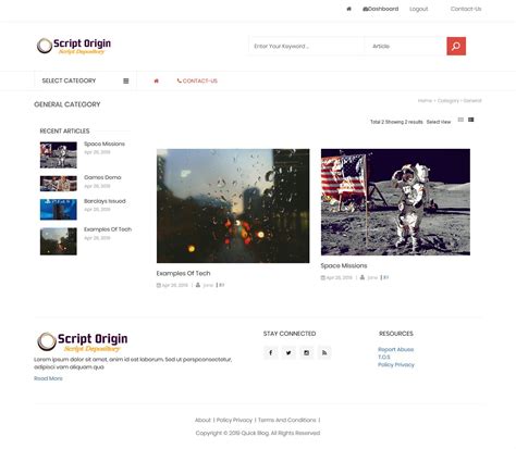 Quick Blog Laravel Script By Scriptorigin Codester