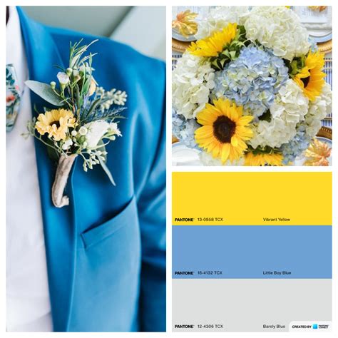 Yellow And Light Blue Wedding
