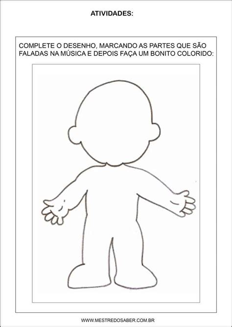 Esquema Corporal Na Educação Infantil Mestre Do Saber Desenho Do