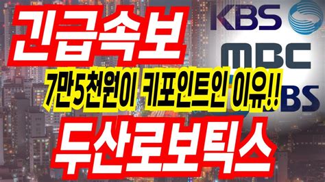 두산로보틱스 주가전망 상승흐름이 다시 옵니다 Youtube