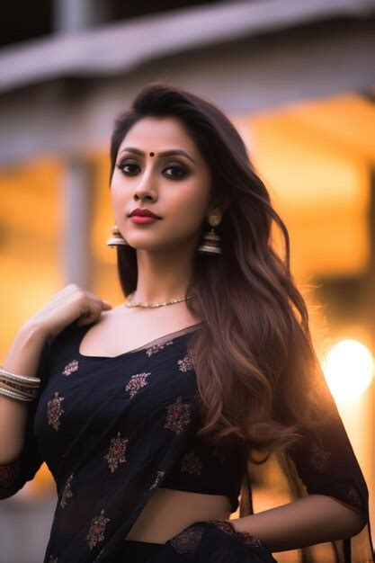 Premium Ai Image Beautiful Girl Golden Hour