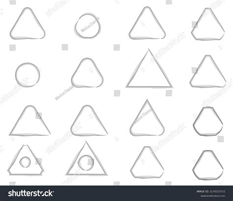 Triangle Geometry Round Corner Hand Drawn Stock Vector Royalty Free