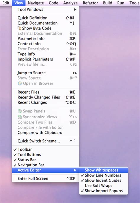 Java How To Highlight Extra Whitespace In Intellj Idea 12 Stack