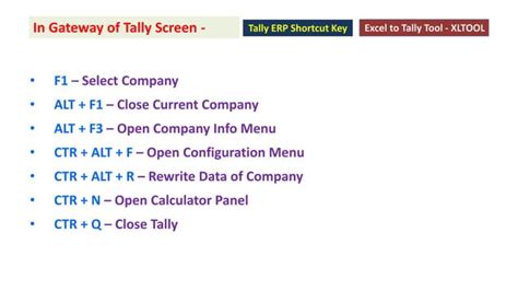 tally erp 9 shortcut keys pptx business accounting and finance business