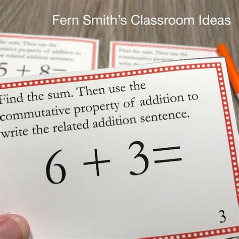 Commutative Property Of Addition Number Patterns Task Cards