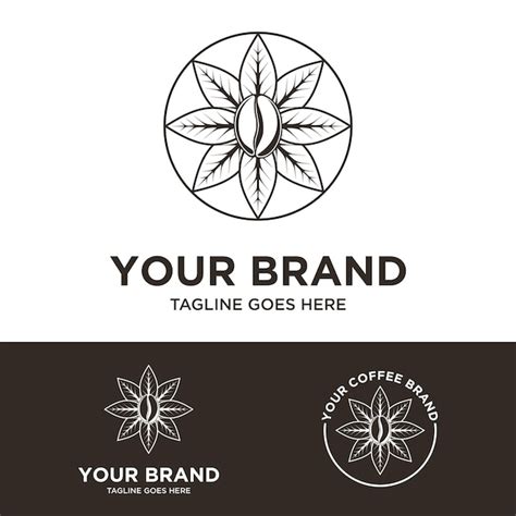 Premium Vector Coffee Bean And Leaf Logo Design Vector Icon Symbol