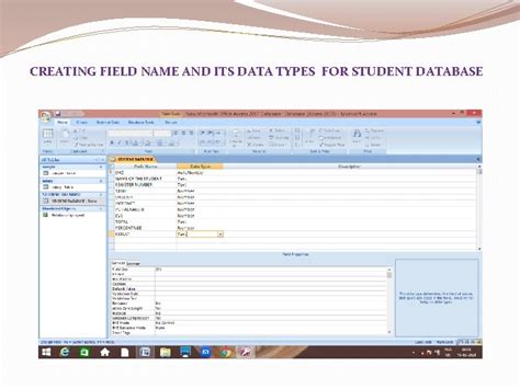 Creation Of Table In Ms Access Dr C