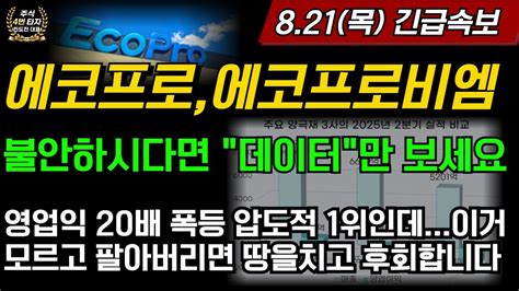2차전지 에코프로에코프로비엠💥큰일났다 이거 싹다 팔아야되나 불안하시다면 데이터를 좀 보고 말씀하세요 Youtube